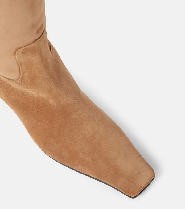 Khaite Suede Knee-high Boots - Beige