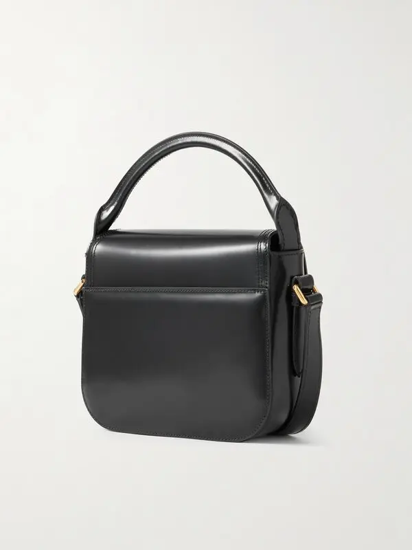 Bally Beckett Flat Mini Glossed-leather Tote - Black