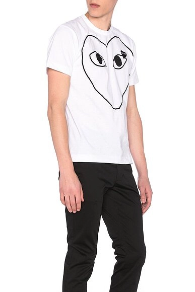 Play Comme Des Garcon Black Emblem Cotton Tee
