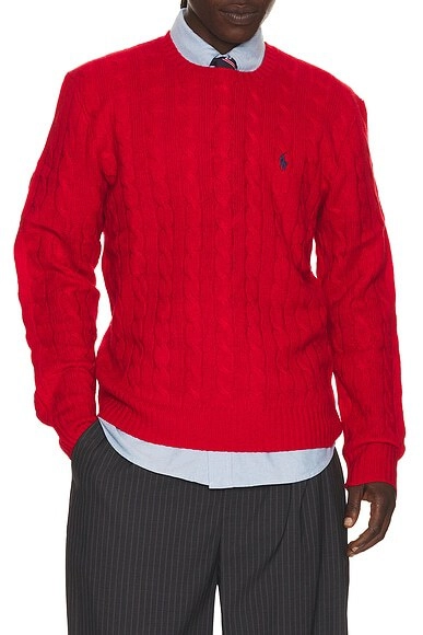 Polo Ralph Lauren Cable-knit Wool-cashmere Sweater - Red