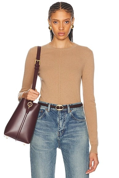 Saint Laurent Crewneck Sweater - Camel