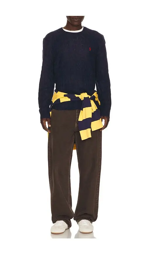 Polo Ralph Lauren Cable-knit Wool-cashmere Crewneck Sweater