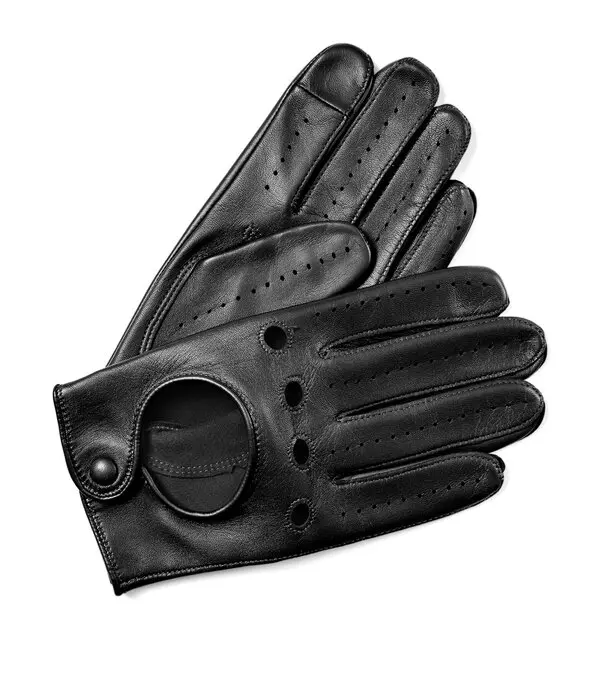 ASPINAL OF LONDON Nappa Leather Driving Gloves - Black