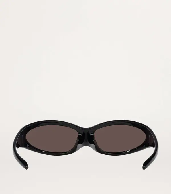 Balenciaga Injected Oval Sunglasses - Black