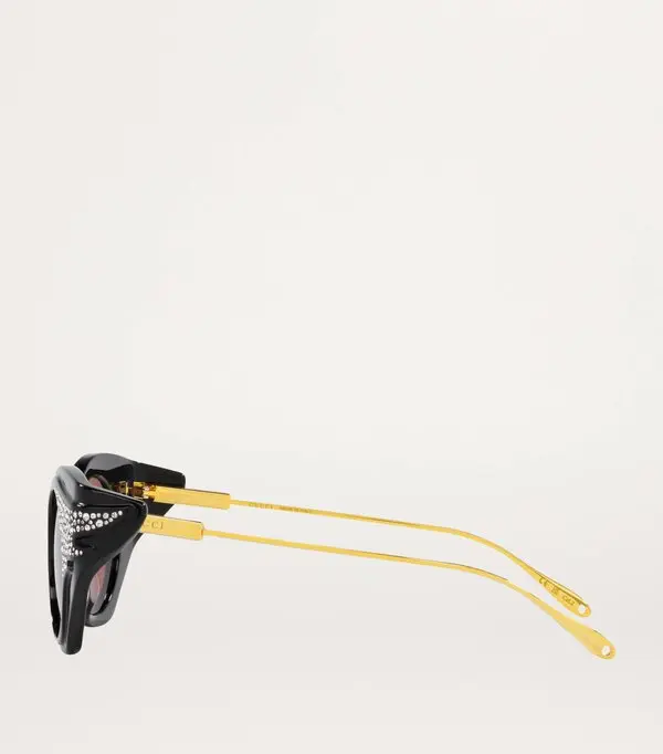 Gucci Acetate Embellished Cat Eye Sunglasses