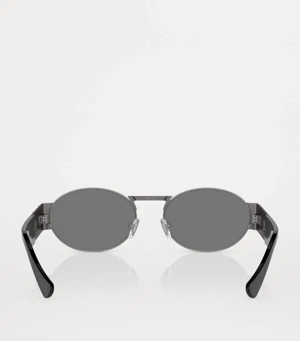 Versace Oval Metal Sunglasses - Grey