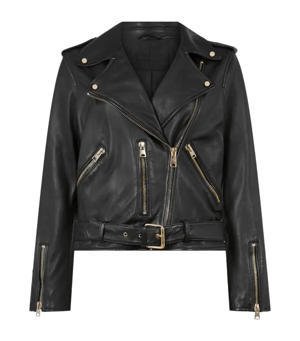 ALLSAINTS Leather Balfern Biker Jacket - Black