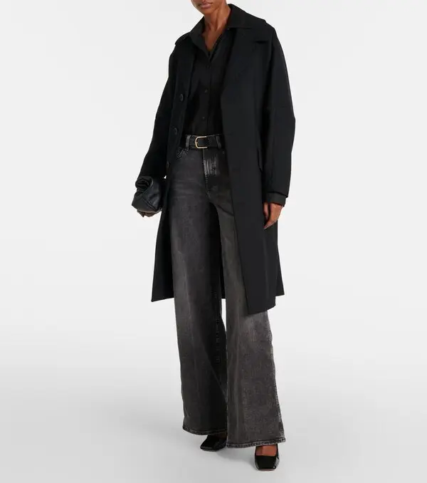7 For All Mankind High-rise Wide-leg Jeans In Night Out Wash