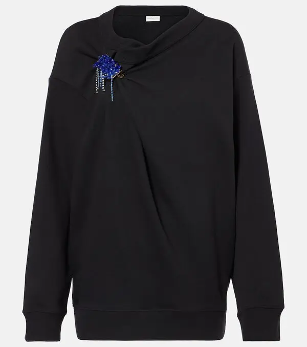 Dries Van Noten Embellished Cotton Sweater