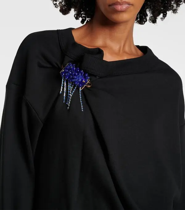 Dries Van Noten Embellished Cotton Sweater