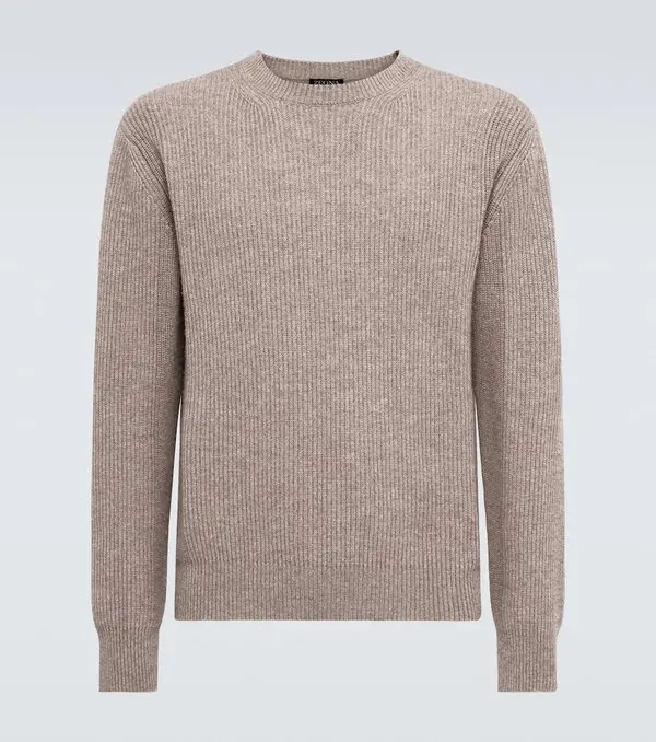 Zegna Ribbed-knit Cashmere Pullover