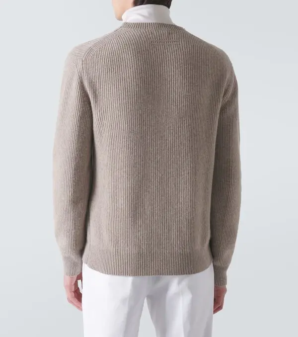 Zegna Ribbed-knit Cashmere Pullover