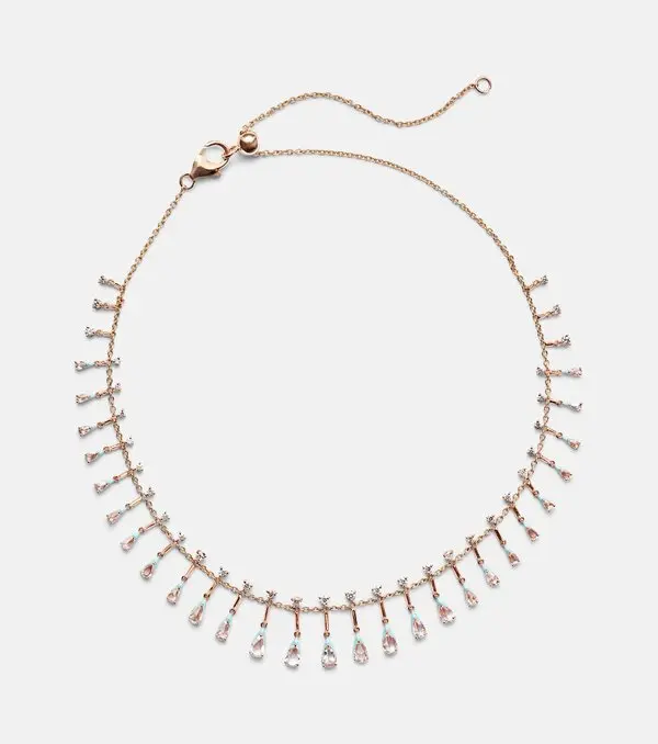 KAMYEN Drop 18kt Rose Diamond Necklace - Gold