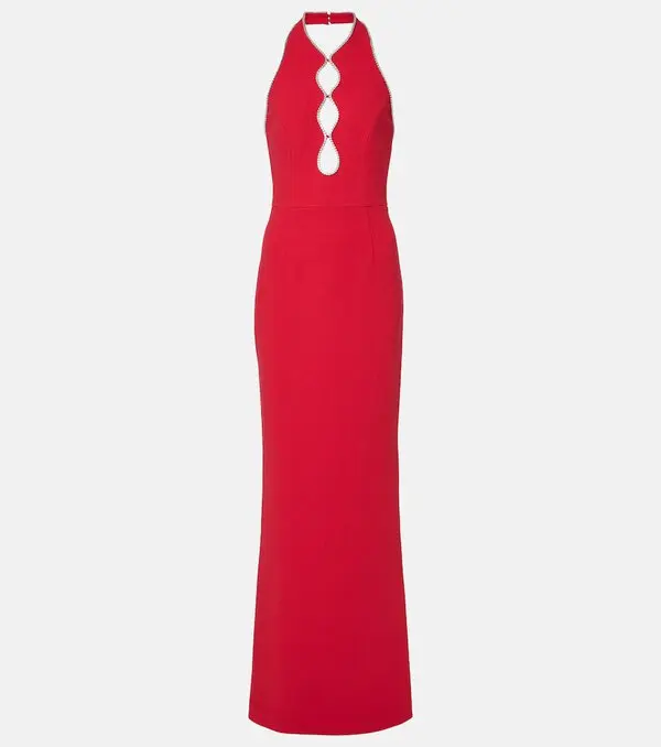 Rebecca Vallance Akari Embellished Gown - Red