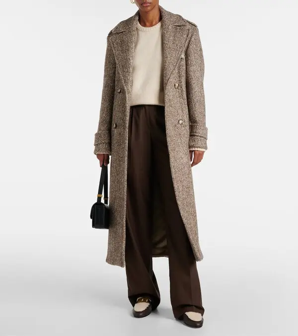 TOD'S Shearling And Leather Mules With Chain Detail