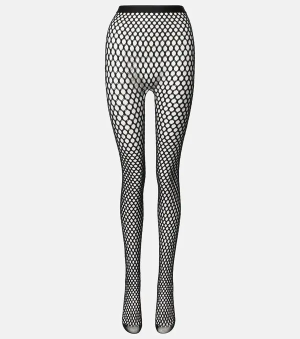 Wardrobe.NYC X Rhw Web Wool-blend Tights - Black