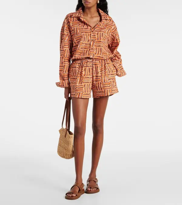 Faithfull The Brand Elva Printed Cotton Shorts