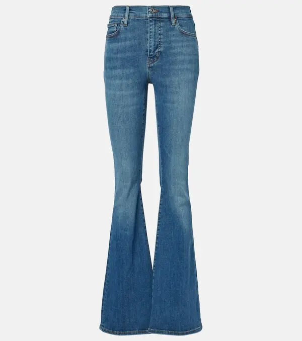 FRAME Le High Flare High-rise Flared Jeans - Blue