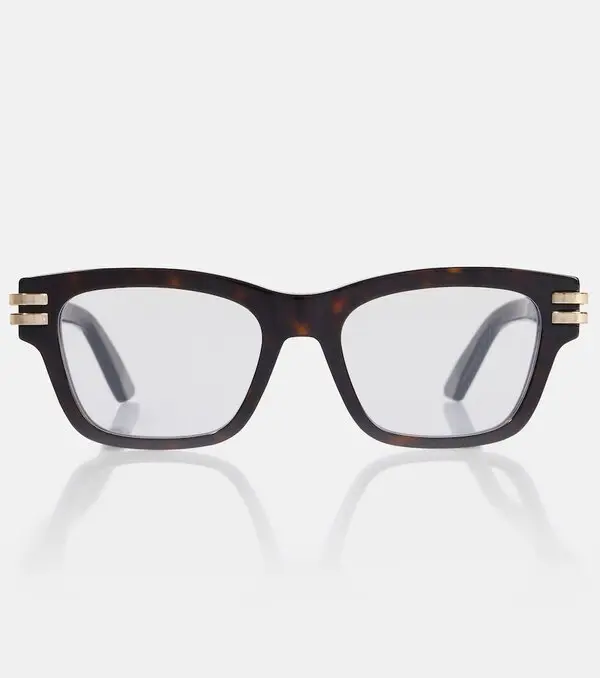 Dior Square Frame Eyeglasses - Black