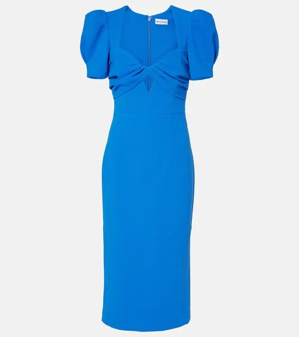 Rebecca Vallance Antonella Cutout Crepe Midi Dress - Blue
