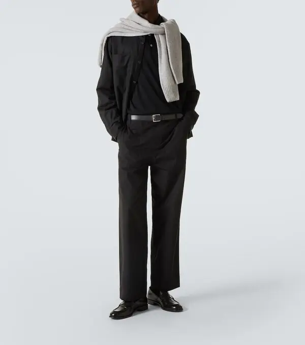Zegna Wool Polo Shirt - Black