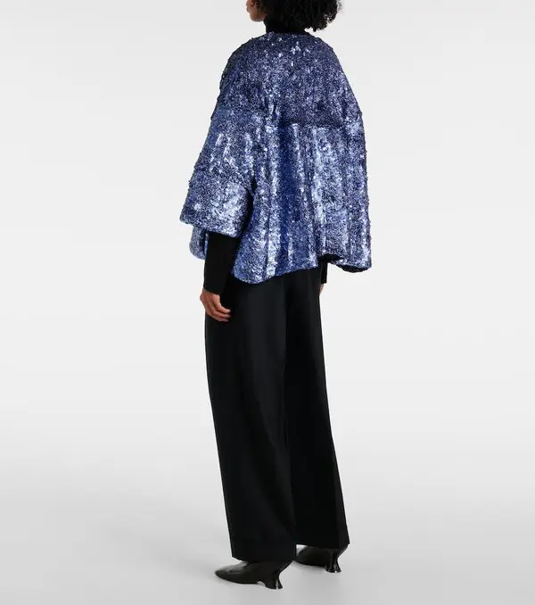 Dries Van Noten Sequined Jacket - Blue
