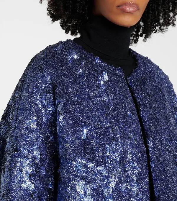 Dries Van Noten Sequined Jacket - Blue