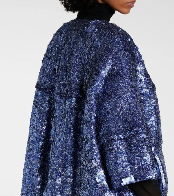 Dries Van Noten Sequined Jacket - Blue