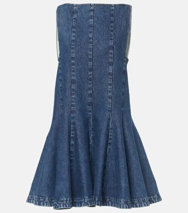 Khaite Mags Denim Mini Dress - Blue