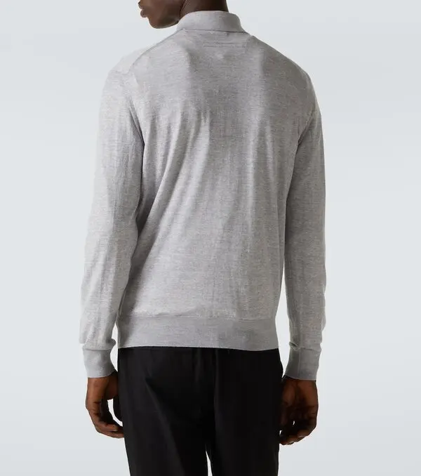 Zegna Wool Polo Shirt - Grey