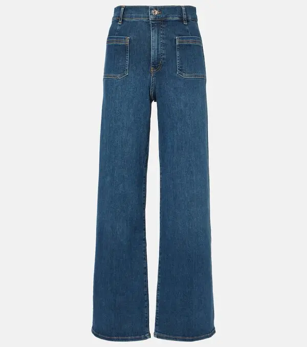 FRAME Le Slim Palazzo High-rise Wide-leg Jeans