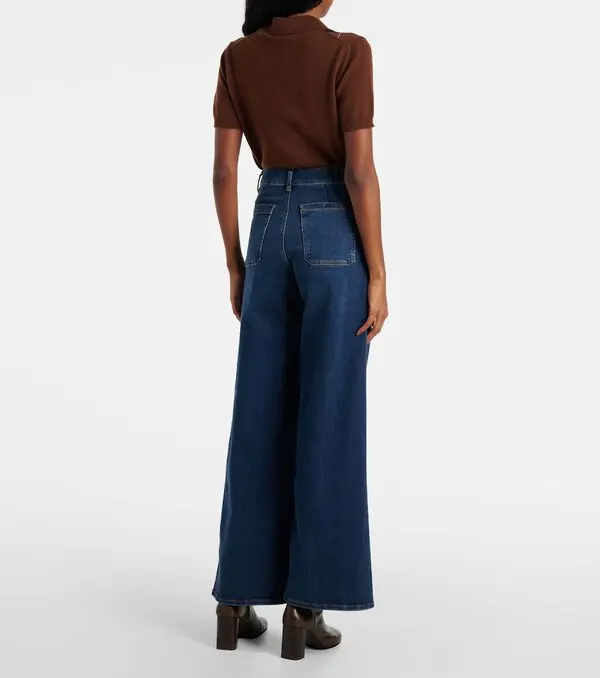 FRAME Le Slim Palazzo High-rise Wide-leg Jeans