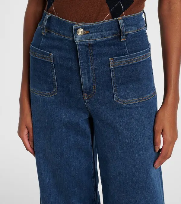 FRAME Le Slim Palazzo High-rise Wide-leg Jeans