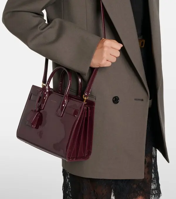 Saint Laurent Sac De Jour Nano Tote Bag - Burgundy