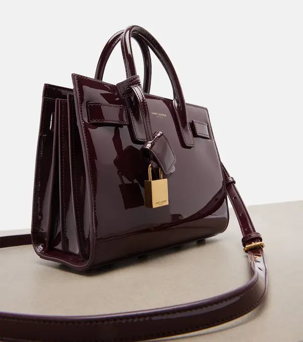 Saint Laurent Sac De Jour Nano Tote Bag - Burgundy