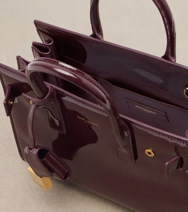 Saint Laurent Sac De Jour Nano Tote Bag - Burgundy