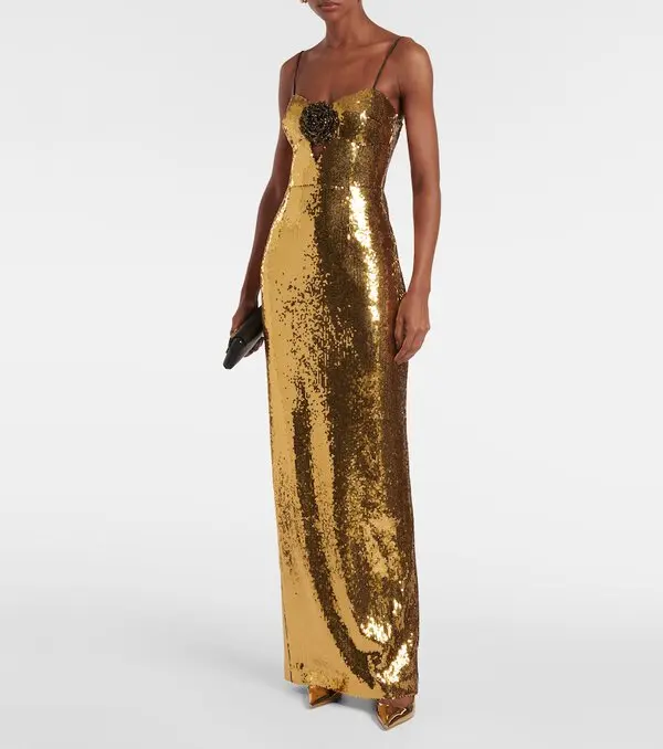 Rebecca Vallance Gloria Sequined Gown