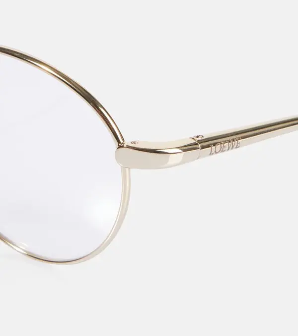Loewe Slim Round Eyeglasses In Shiny Light