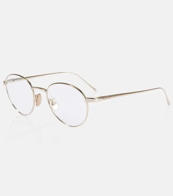 Loewe Slim Round Eyeglasses In Shiny Light