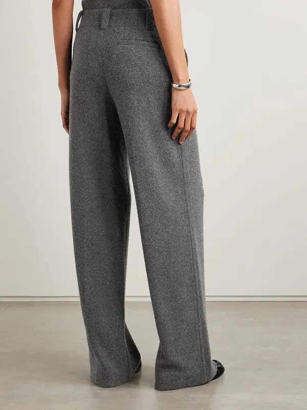 Proenza Schouler Wide-leg Felt Trousers - Gray