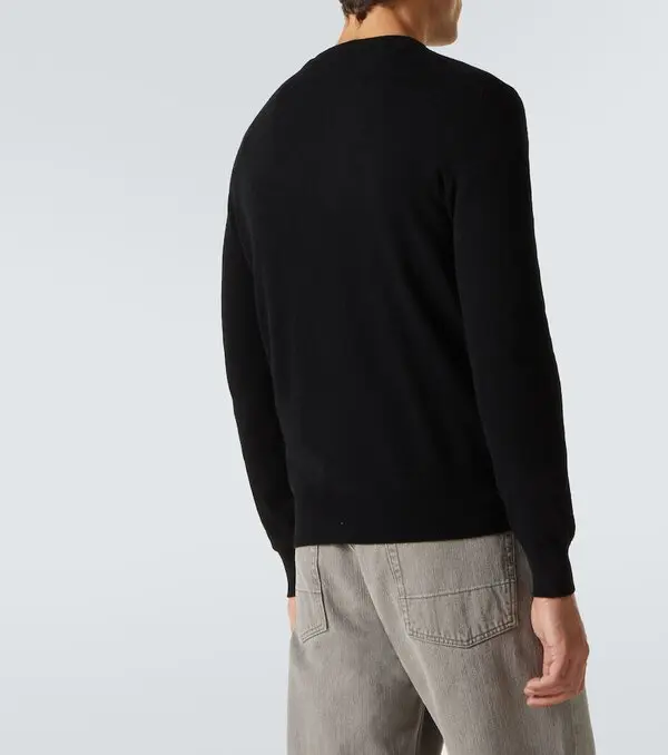 Zegna Cashmere Crew Neck Sweater - Black