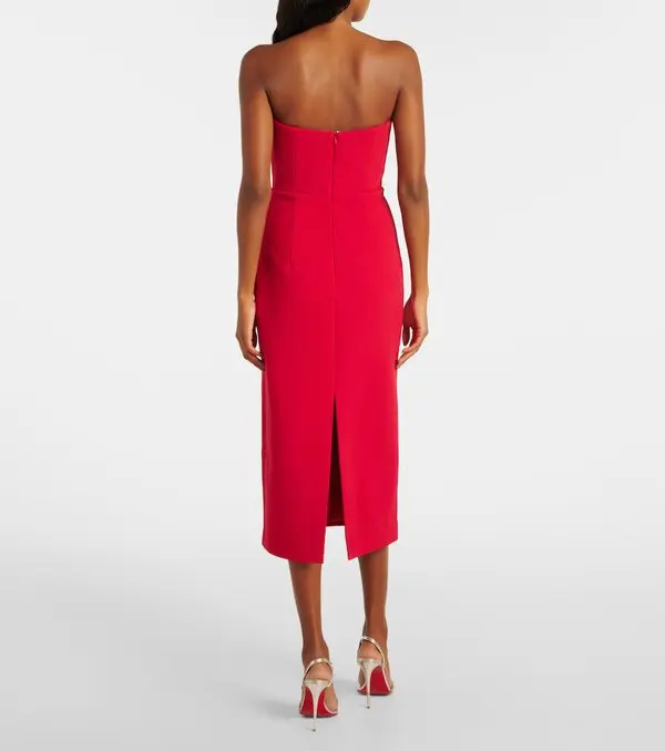 Rebecca Vallance Akari Embellished Strapless Midi Dress
