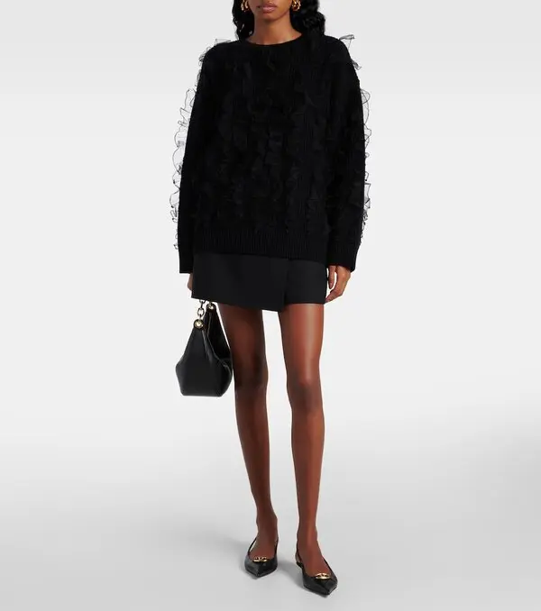 Valentino Garavani Embroidered Wool Pullover