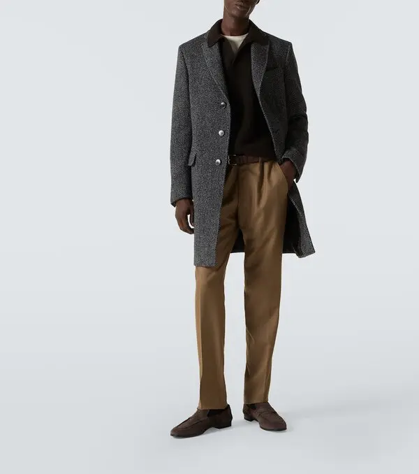 Zegna Cashmere Polo Sweater - Brown