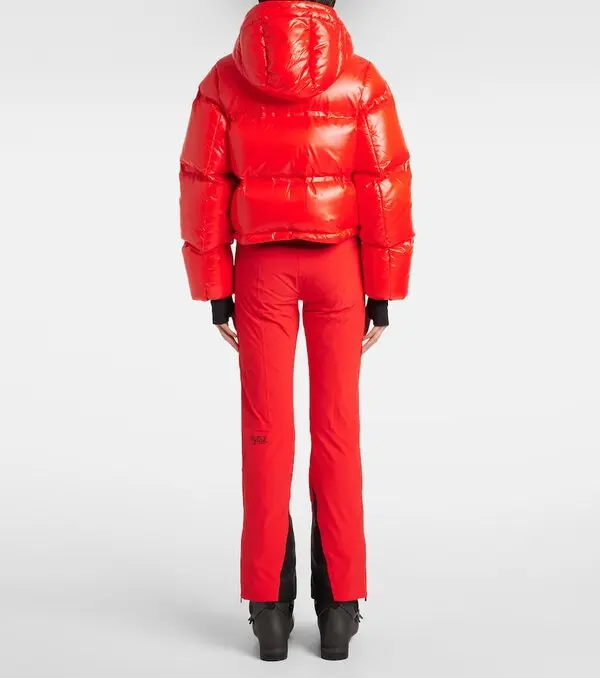 Aztech Mountain Minnie Nuke Suit Down Ski Jacket - Red
