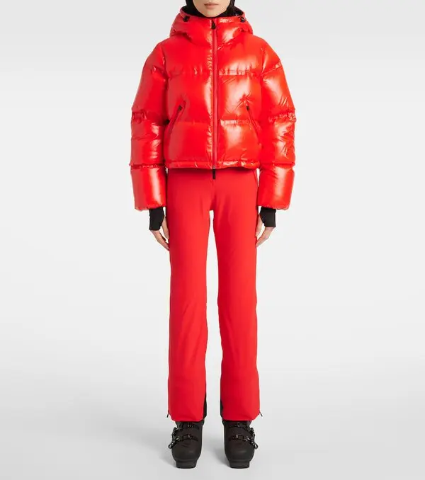 Aztech Mountain Minnie Nuke Suit Down Ski Jacket - Red