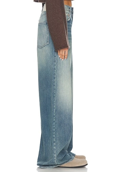 GRLFRND Luna Mid Rise Baggy Wide Leg Jeans
