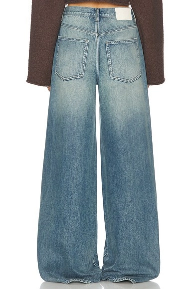 GRLFRND Luna Mid Rise Baggy Wide Leg Jeans