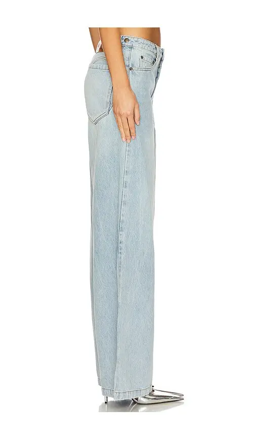 MARRKNULL Hollow Out Wide Leg Jeans - Denim-light