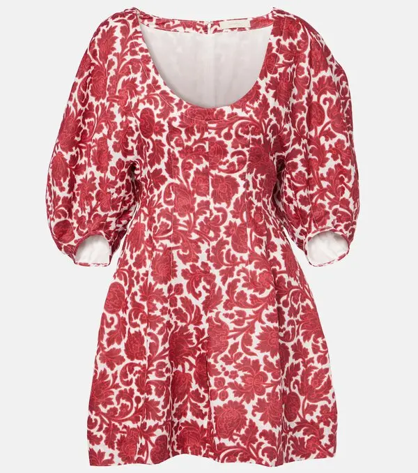 Faithfull The Brand Raynara Floral Linen Mini Dress